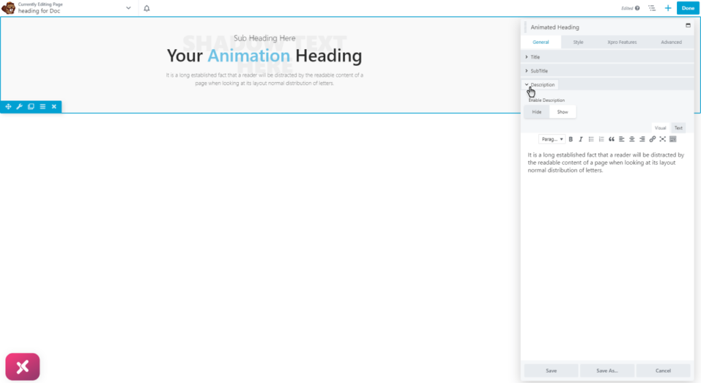 How To Configure Beaver Builder Animated Heading Module?
